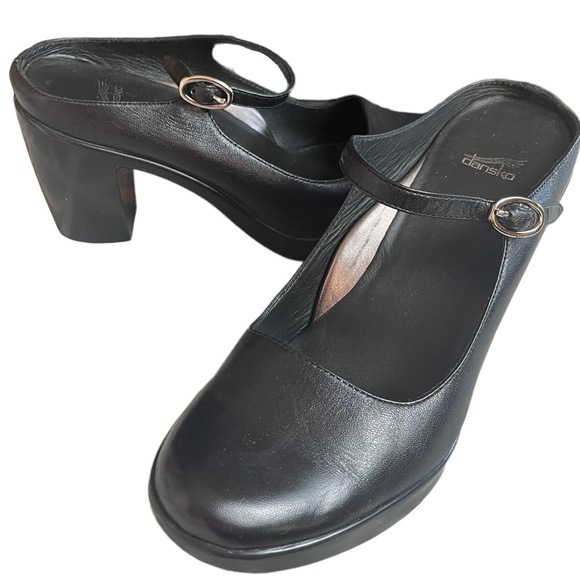 Dansko | Shoes | Dansko Trixie Open Back Napa Leather Mary Jane Block ...